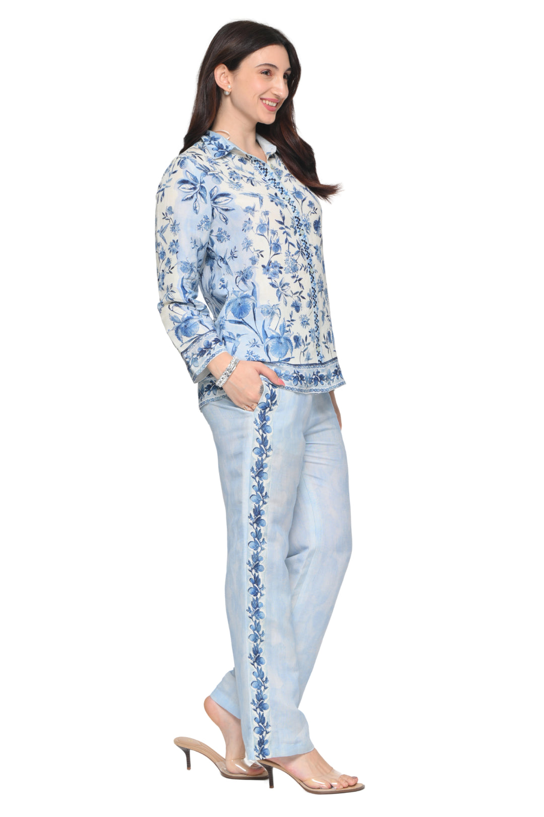 Taroob Mono-tone Garden Rhapsody Linen Co-ord Set – Taroob.com